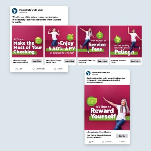 Pelican State CU Digital Campaign | Case Study | BBR Creative
