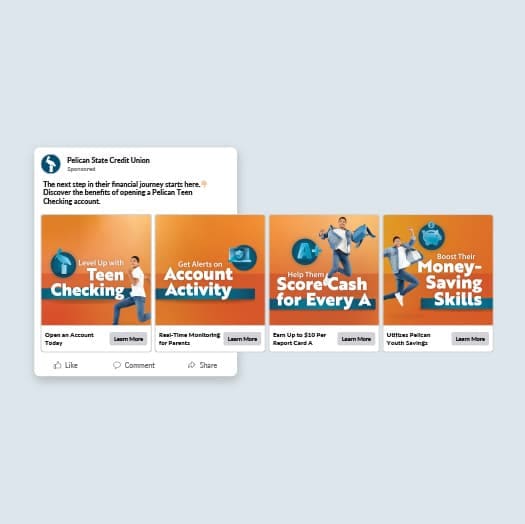 Pelican State CU Digital Campaign | Case Study | BBR Creative